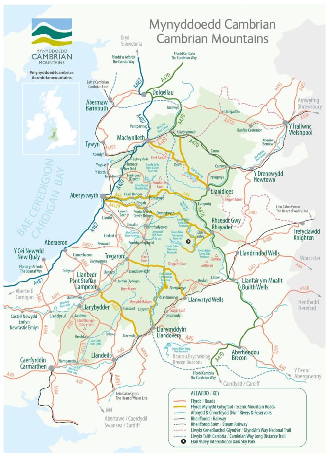Discover Cambrian Mountains Map - Wye View